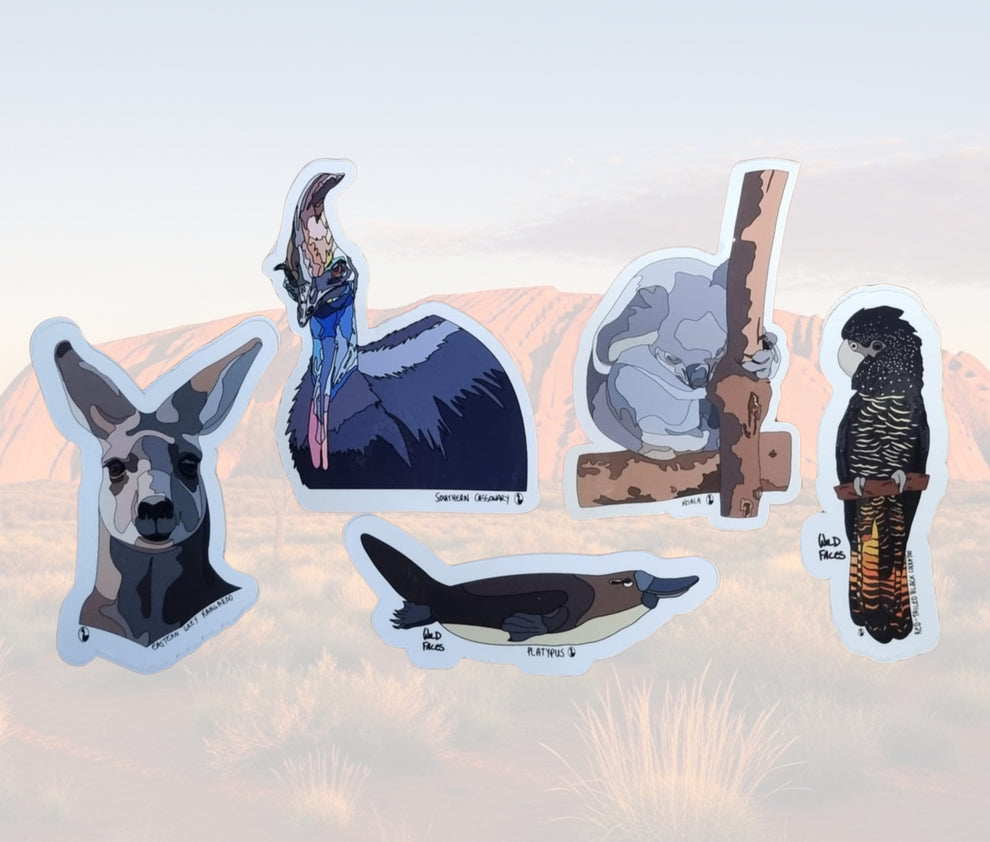 Aussie icons sticker pack – Wild Faces